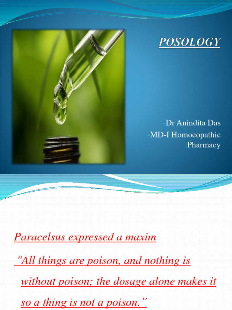 Posology Dr Anindita Das | Download Free PDF | Homeopathy | Dose ...