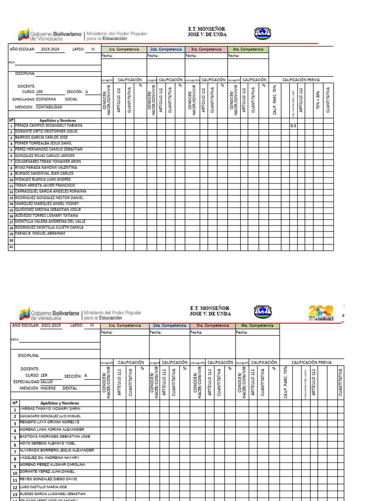 Formato de Notas Arreglado | PDF