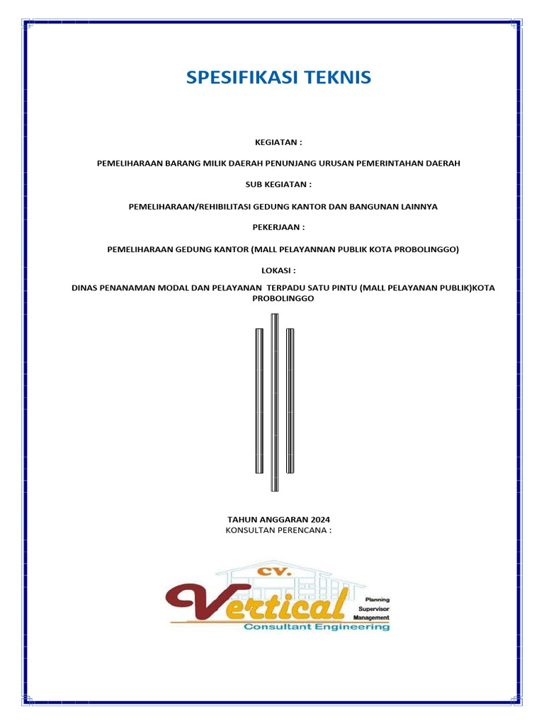 RKS Pemb Lahan Parkir VVIP Rev. 1 | PDF | Teknologi & Rekayasa