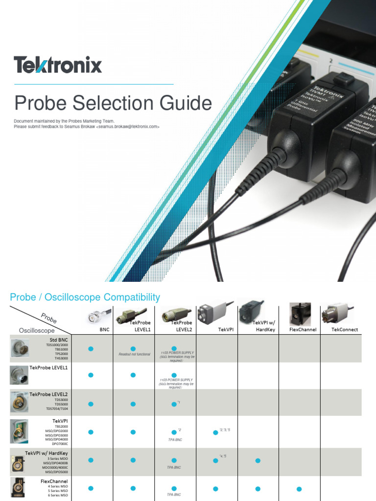 61W-14232_Probe_Selection_Guide | Download Free PDF | Electrical Engineering | Electricity
