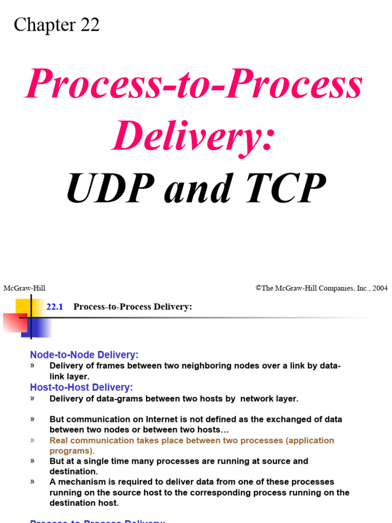 updated 22a Process to process delivery UDP and TCP 121 slides | PDF | Transmission Control ...