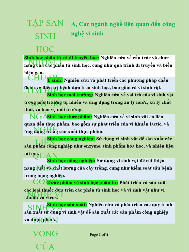 Tap san sinh hoc | PDF
