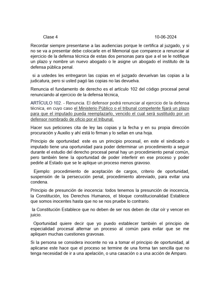 Clase #4 10-06-2024 | PDF | Ley procesal | Sentencia (ley)