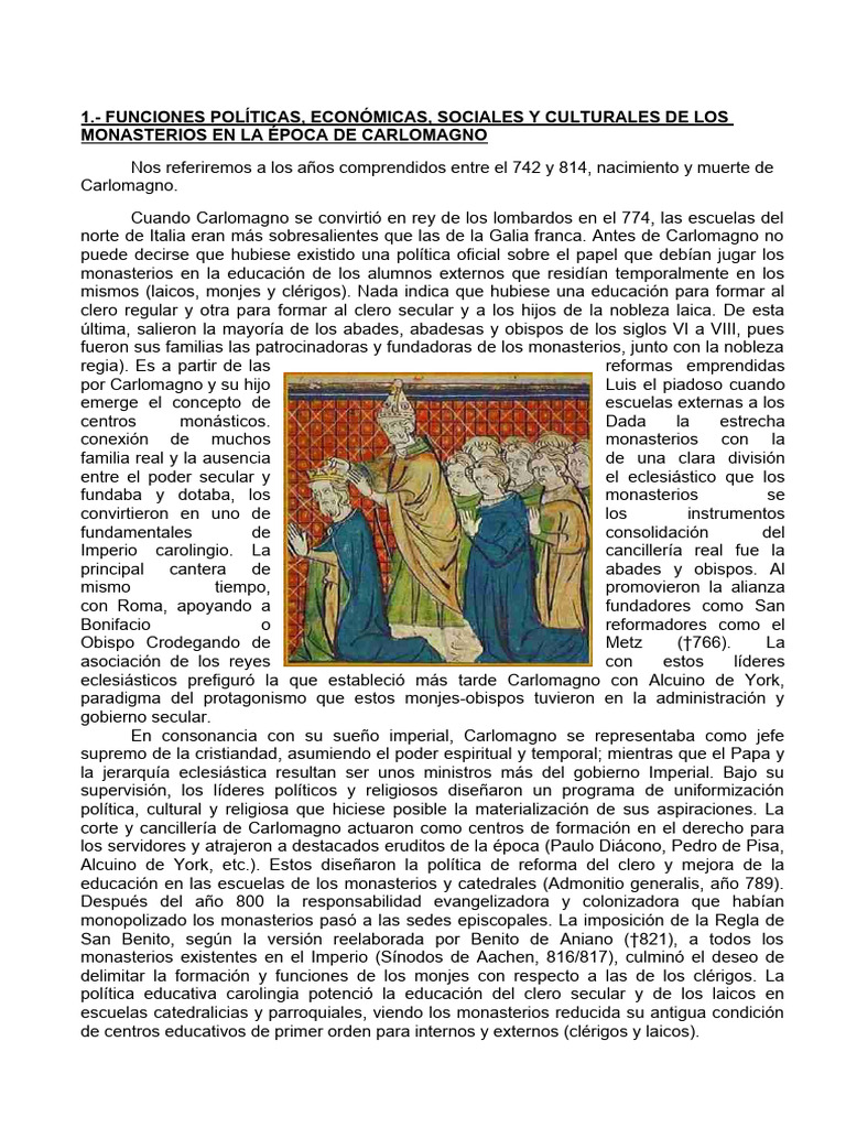 Carlomagno Feudalismo Cluny | PDF | Feudalismo | Edades medias