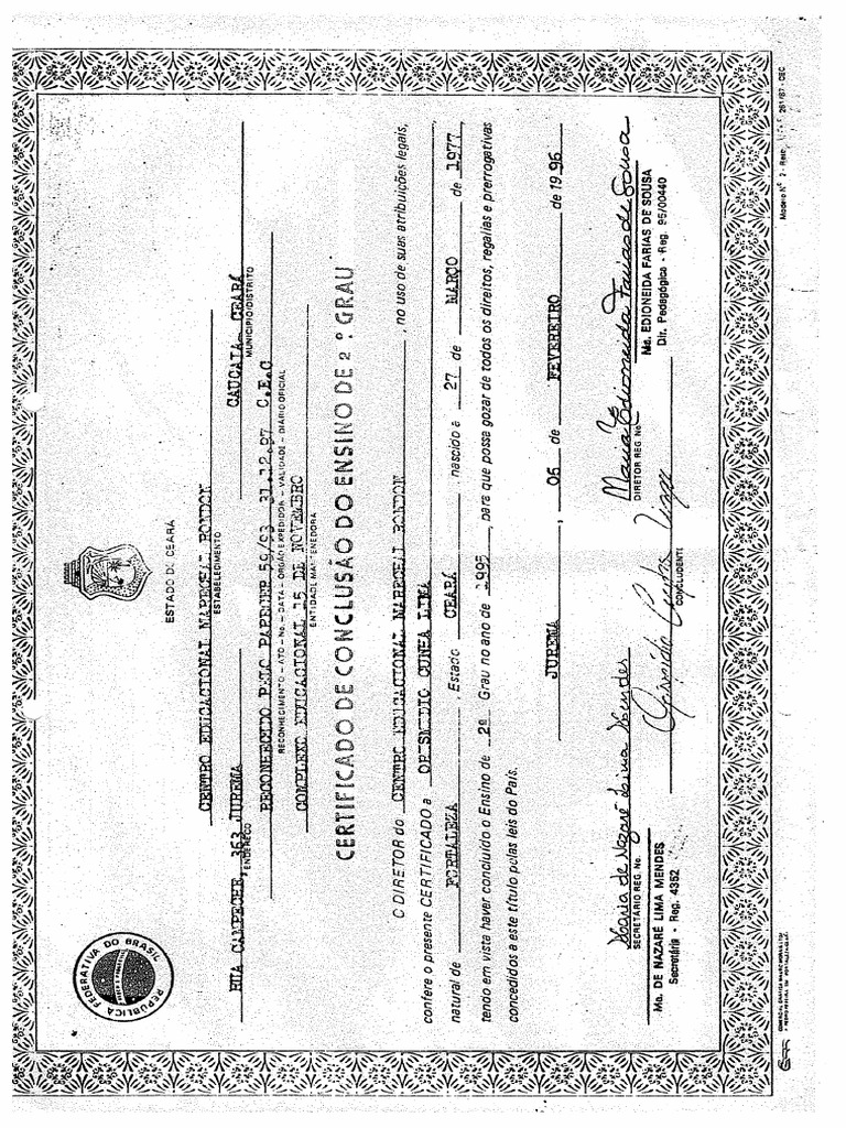 Certificado de Ensino Médio | PDF