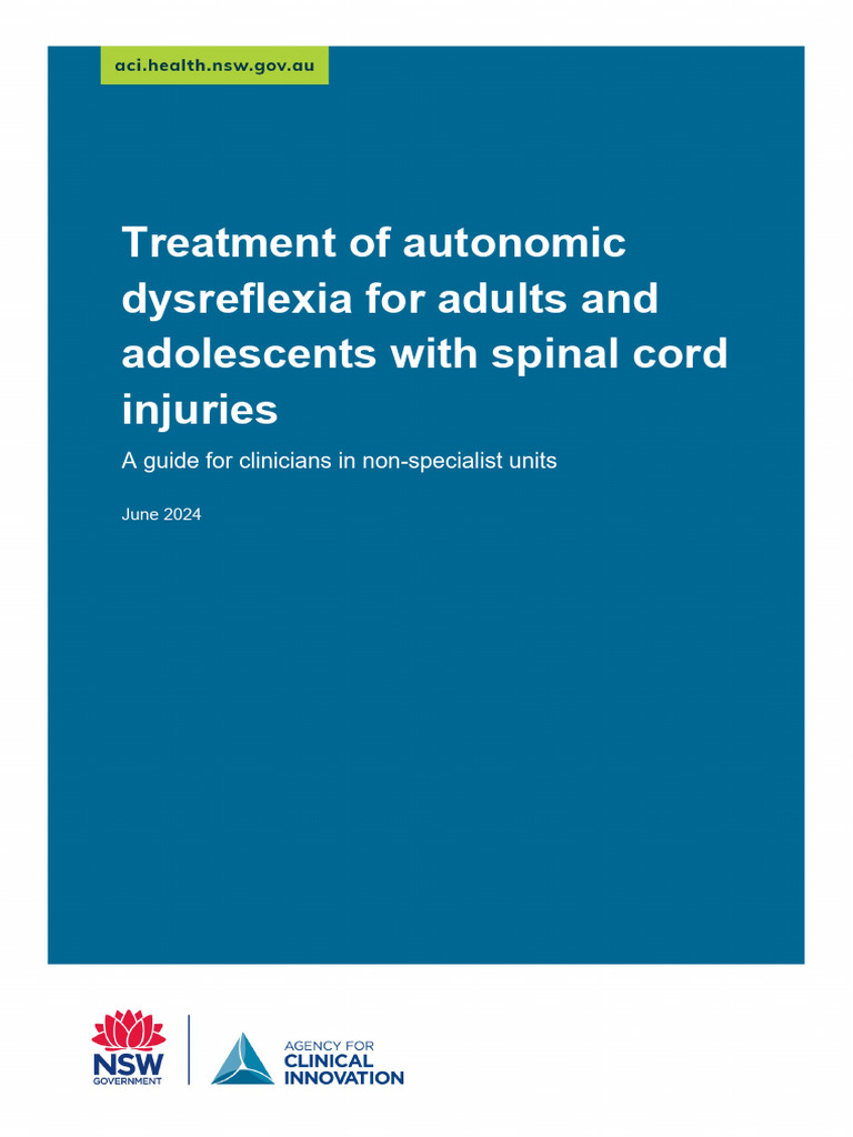 ACI Treatment of Autonomic Dysreflexia For Adults and Adolescents With ...