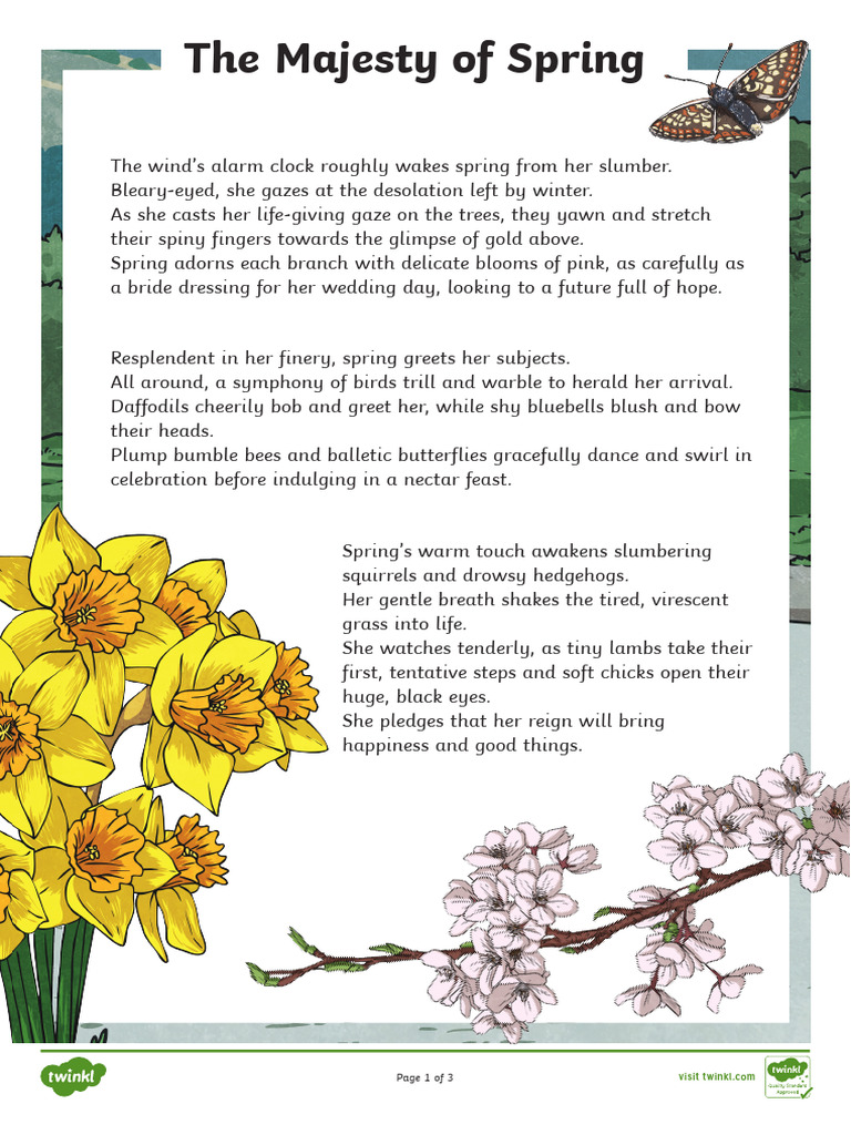 spring reading comprehension TWINKL | PDF