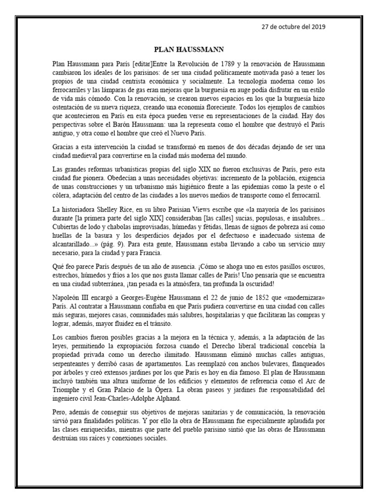 Plan Haussmann | PDF