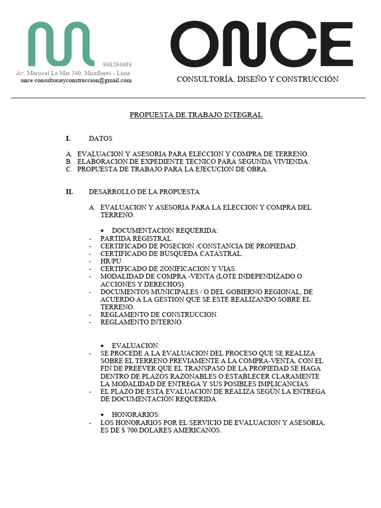 Propuesta de Trabajo | PDF