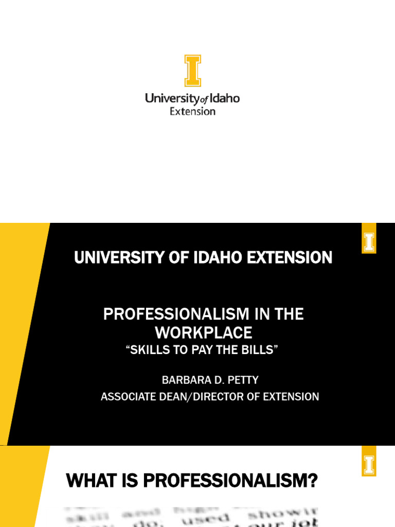 Professionalism in The Workplace | Download Free PDF | Interpersonal Communication | Communication