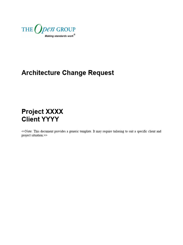 TOGAF 9 Template - Architecture Change Request | PDF | Business