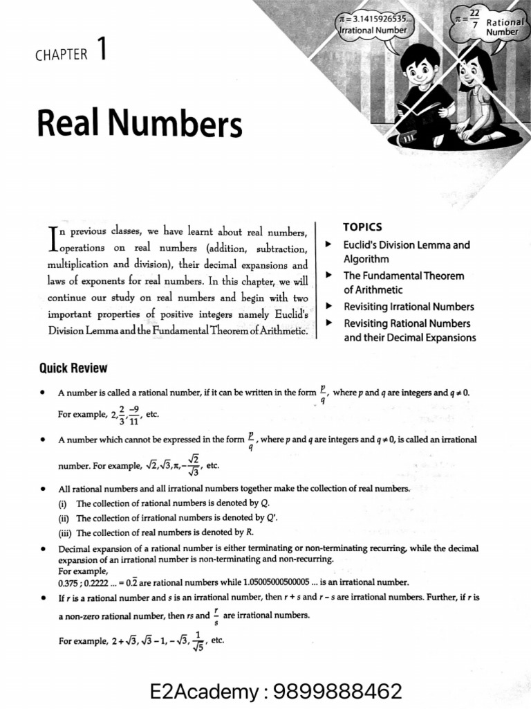 Real Numbers 10th | PDF
