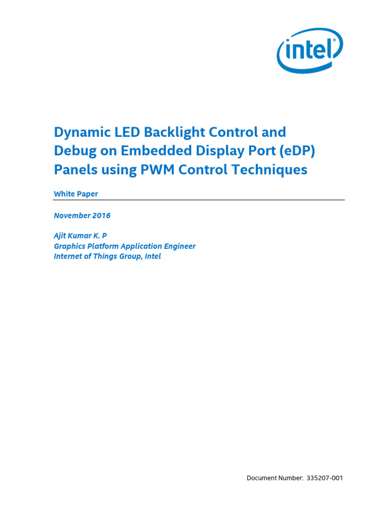 Dynamic Led Backlight Control Debug Edp Panels | PDF | Bios | Backlight