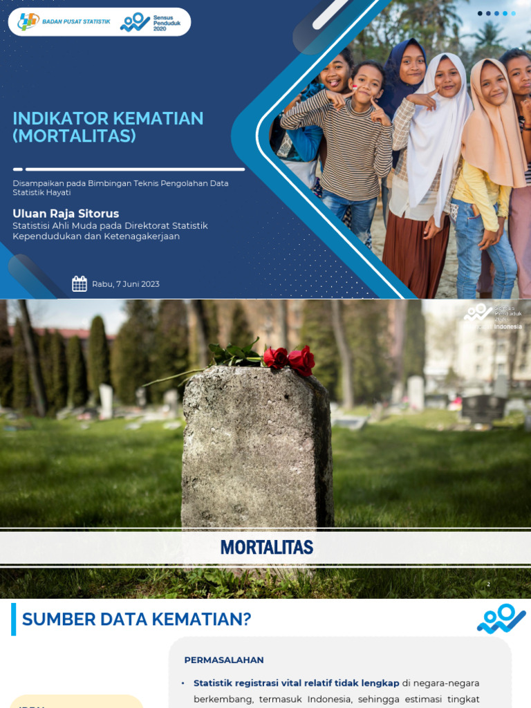 Materi BPS - Indikator Mortalitas | PDF