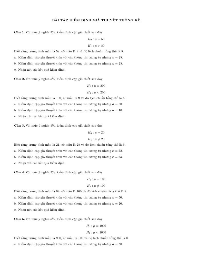 Baif Tập XSTK Chương 8 | PDF