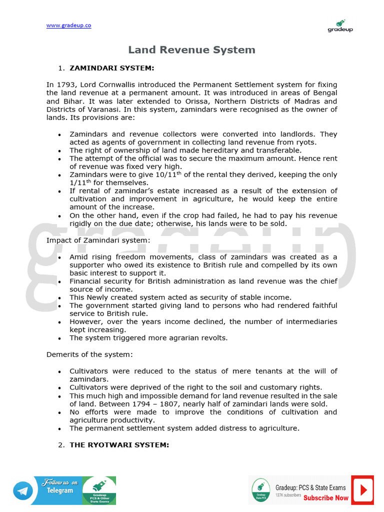 Land Revenue System 18 | Download Free PDF | Economies