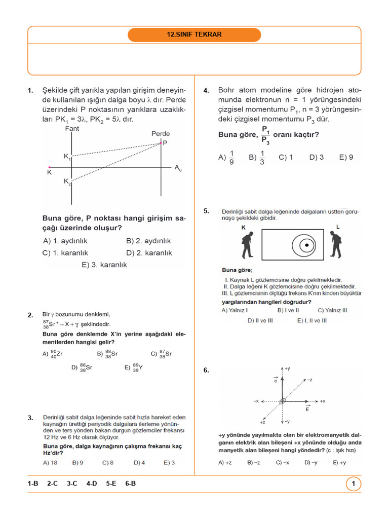 12.sinif Tekrar | PDF
