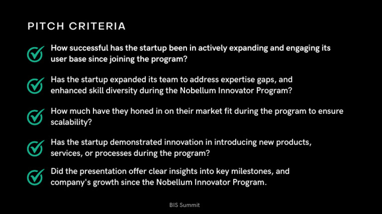 Pitch Criteria | PDF