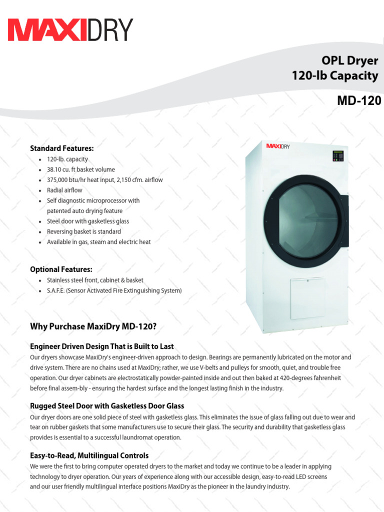 Secadora Maxidry 120 | PDF | Clothes Dryer | Electric Power Distribution