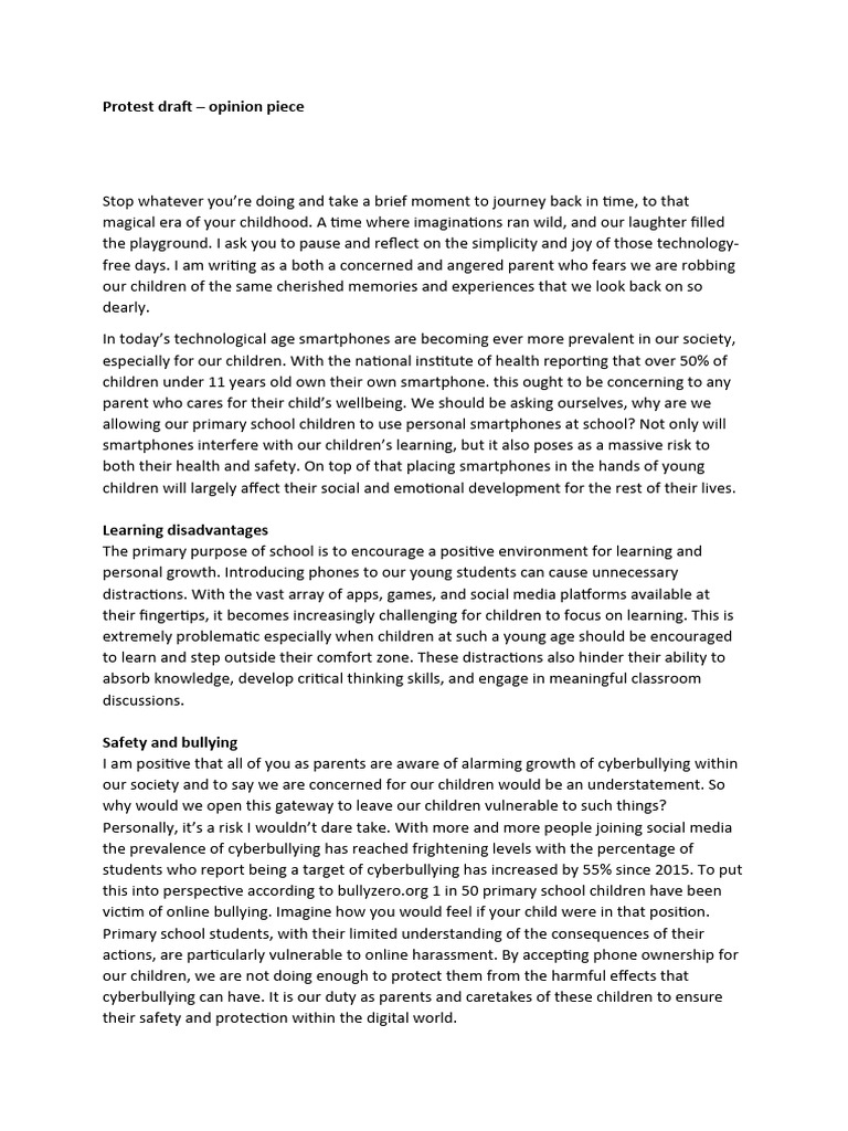 Protest Draft Article | Download Free PDF | Cyberbullying | Communication