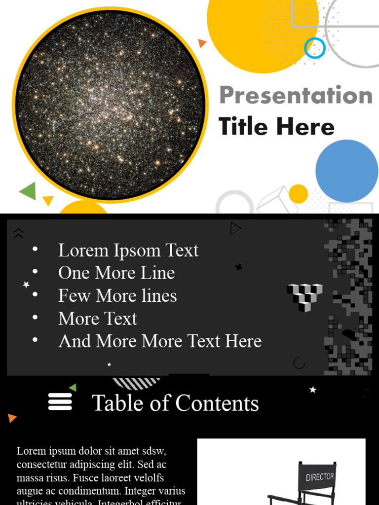 089 Stars-C uster-In-Space Presentation Template by MyFreePPT | PDF