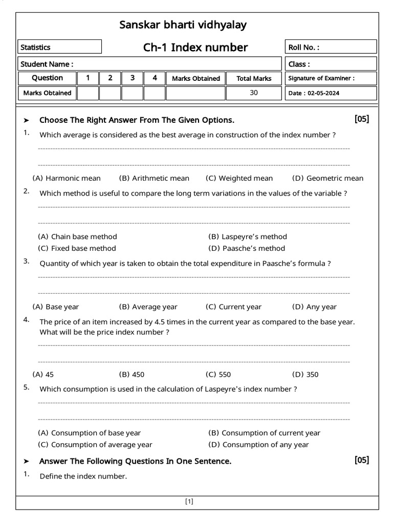 STAT Ch1 Worksheet | PDF | Mean | Average