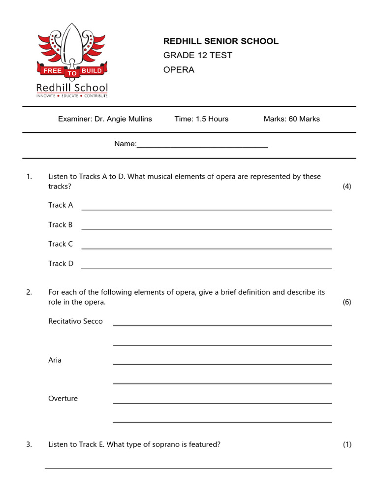 Opera Test | PDF | Opera | Vocal Musical Compositions