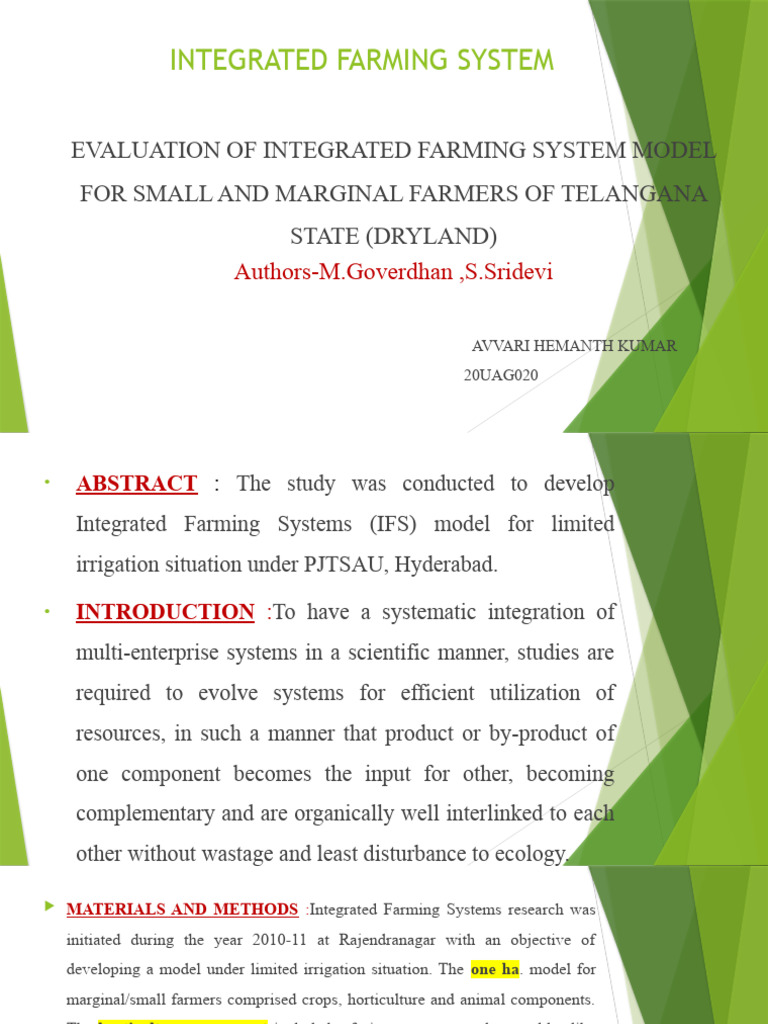 Integrated Farming System | PDF | Home & Garden | Wellness