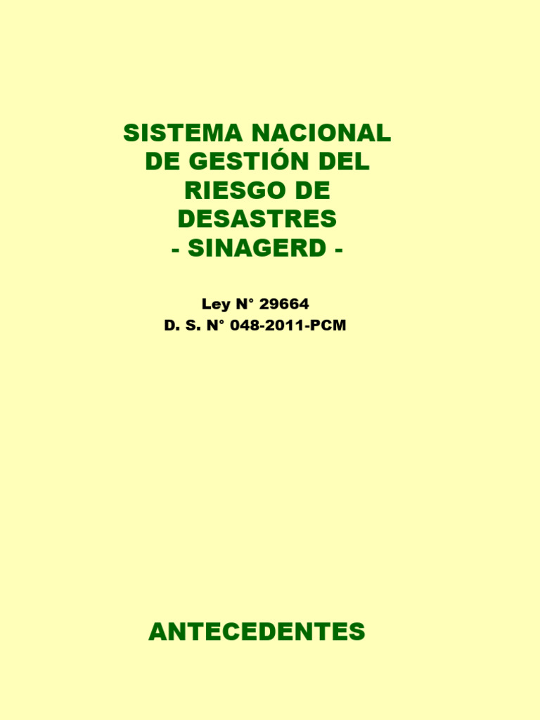 Expos Sobre Ley GRD Taller Cusco | PDF | Defensa Civil | Riesgo