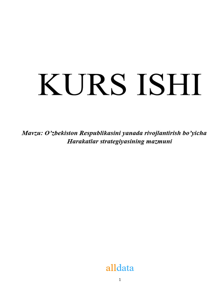 Ozbekiston Respublikasini Yanada Rivojlantirish Boyicha Harakatlar ...