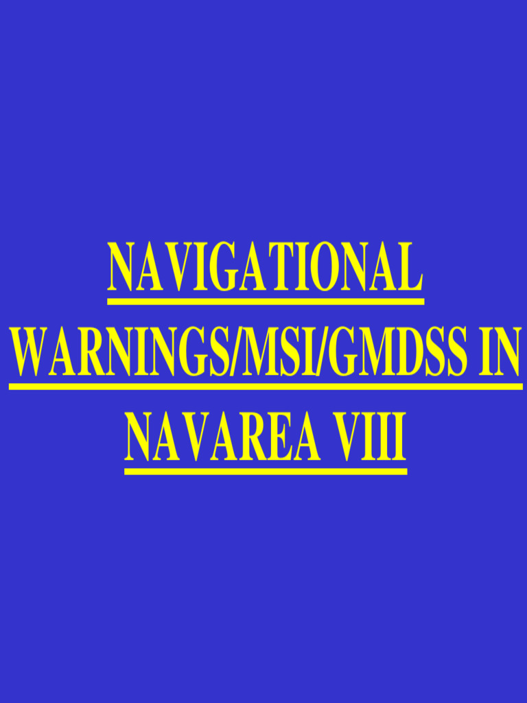 NAVAREA VIII Warnings Overview | PDF | Search And Rescue | Water Transport