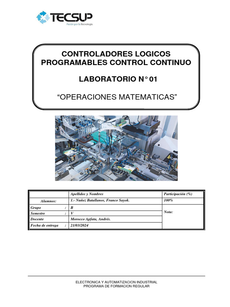 Lab 01 Operaciones Aritmeticas 2024-1 | PDF | Logaritmo | Simulación