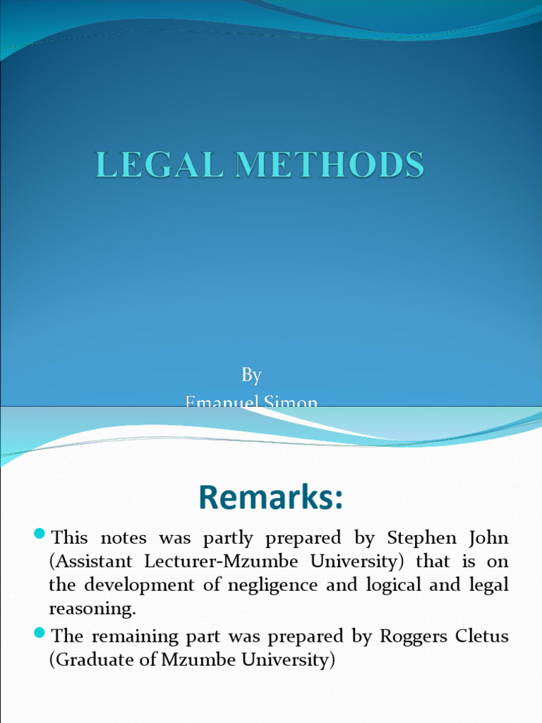 Legal Methods II Bycletus | PDF | Precedent | Inductive Reasoning