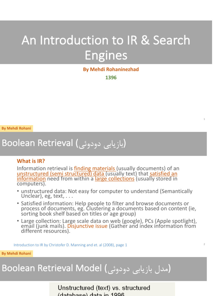 1-Introduction | PDF | Search Engine Indexing | Information Retrieval