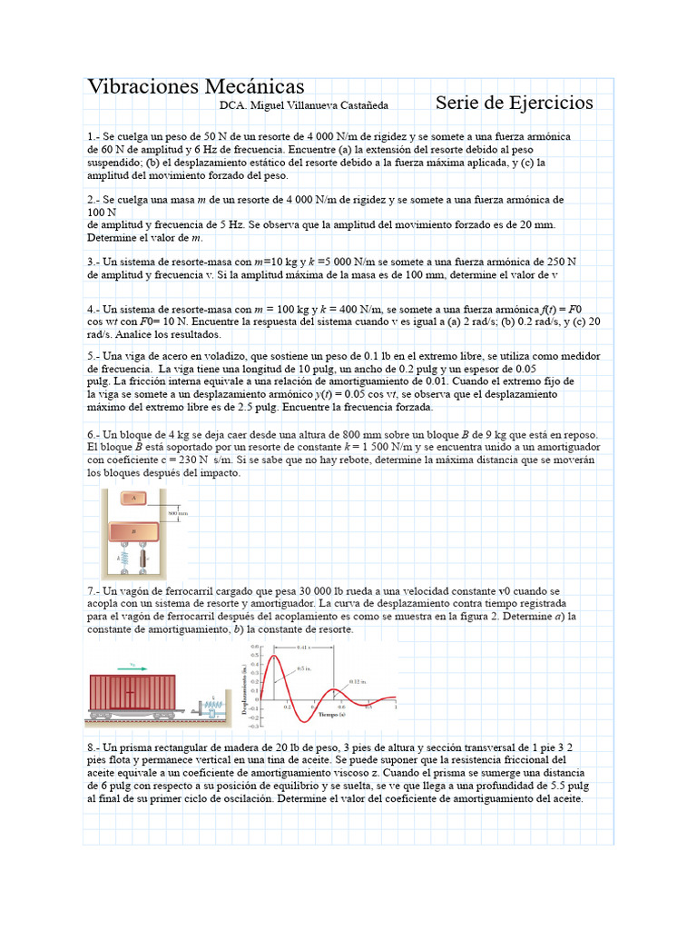 Serie de Ejericios | PDF | Frecuencia | Masa