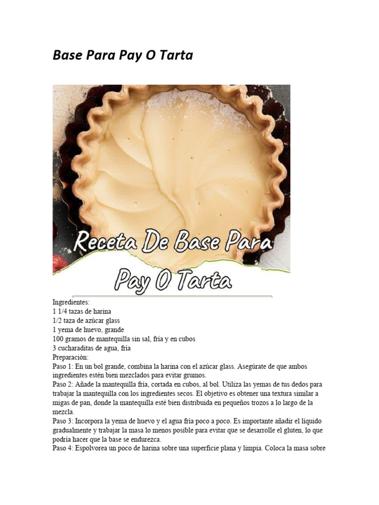 Base para Pay O Tarta | PDF