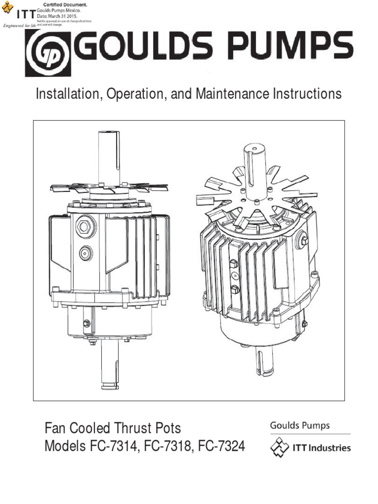IOM Thrust Post | PDF | Bearing (Mechanical) | Pump
