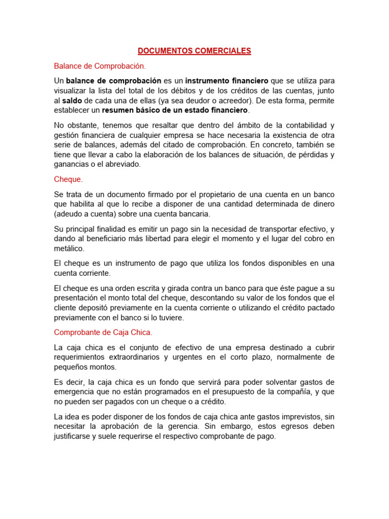 DOCUMENTOS COMERCIALES | PDF | Bancos | aduana