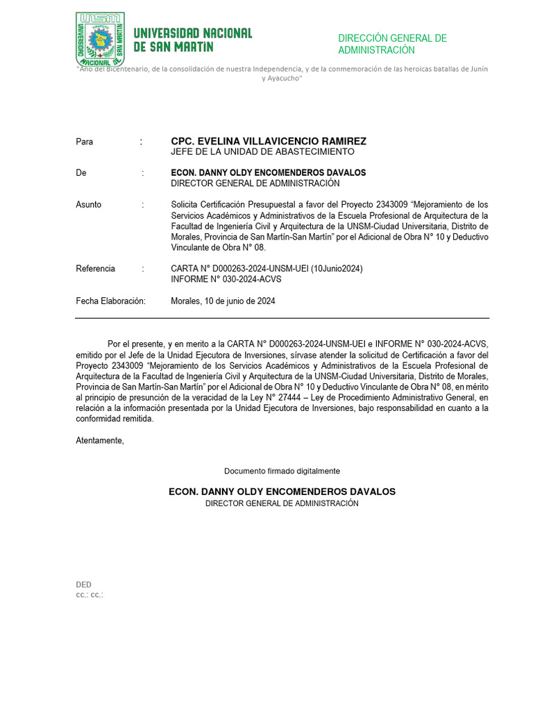 Memorando R13607 2024 Dga | PDF