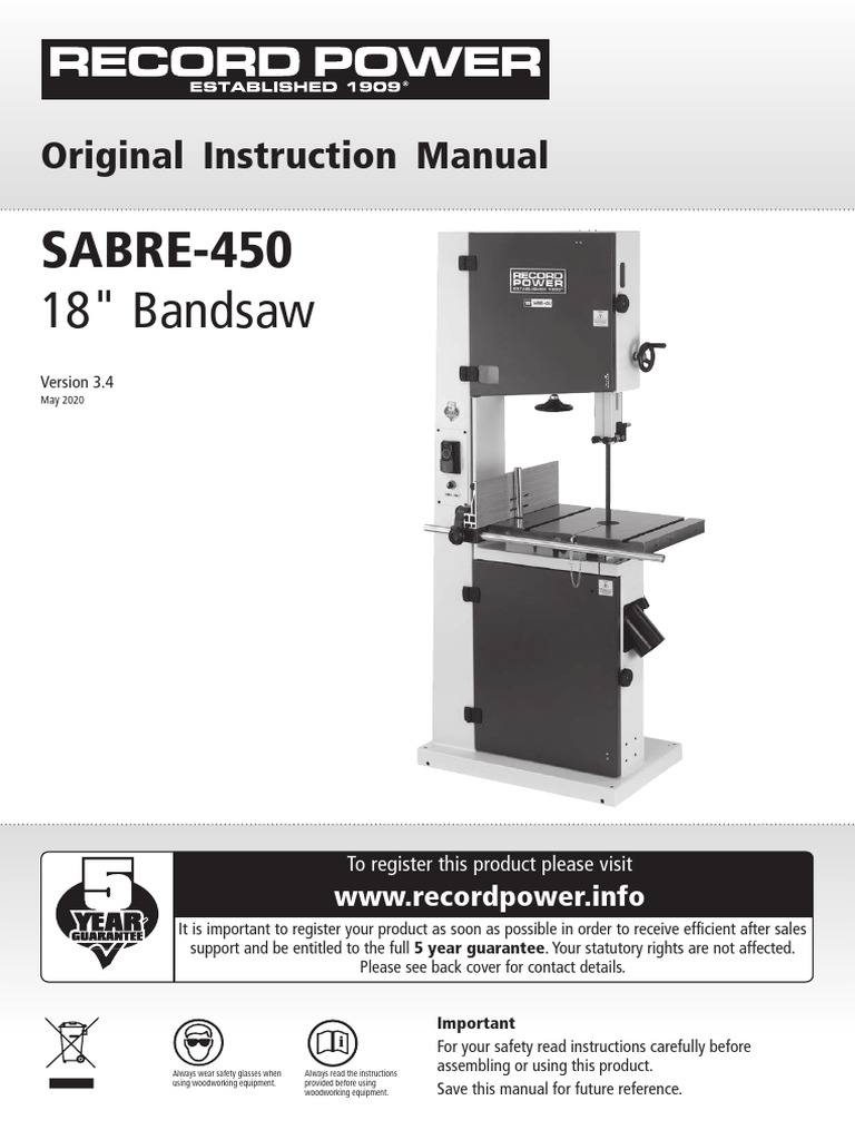 Record Power Sabre 450 Manual - 1607084931 | PDF | Ac Power Plugs And ...