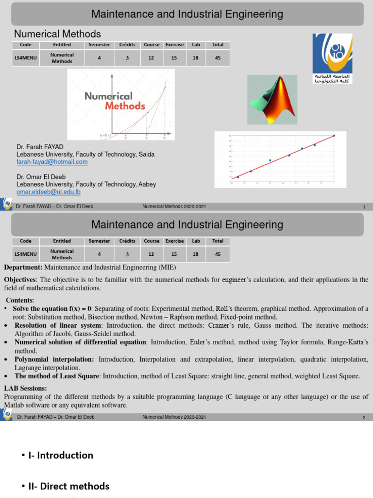 Numerical Methods - Chap2 | PDF | Numerical Analysis | System Of Linear Equations