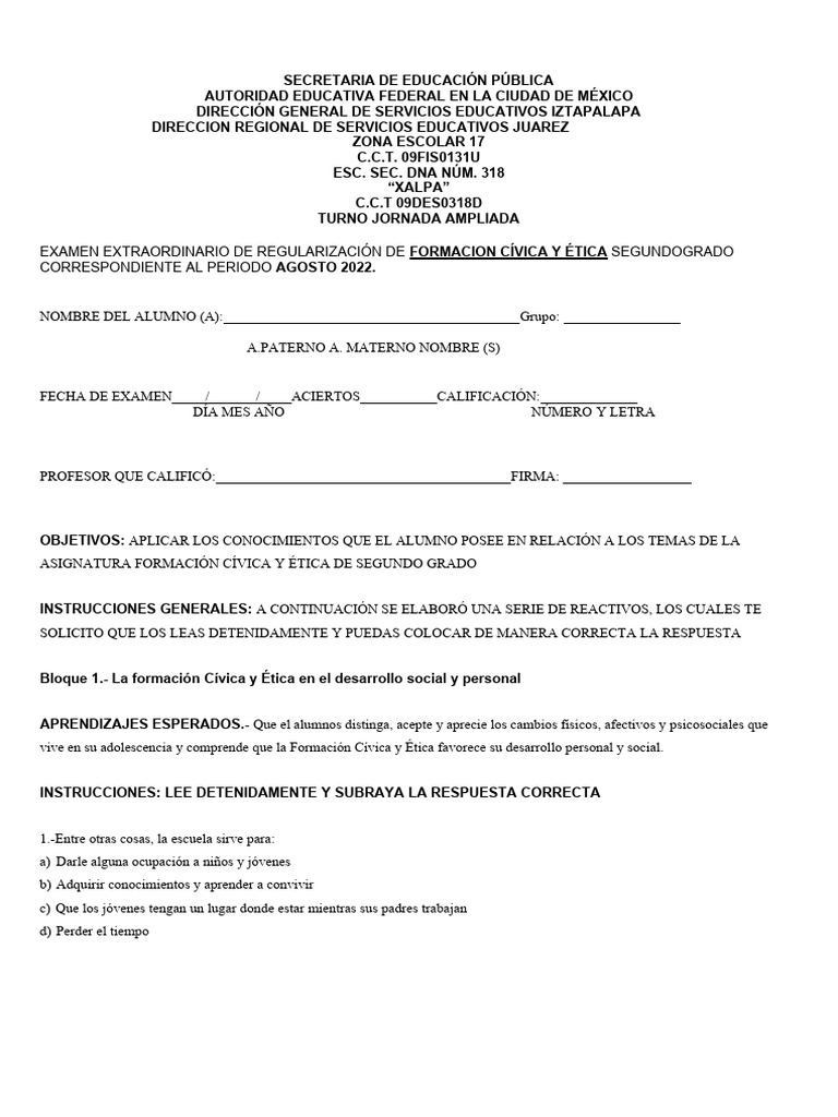 Formacion Civica Y Etica Segundo Grado Pdf Moralidad Democracia