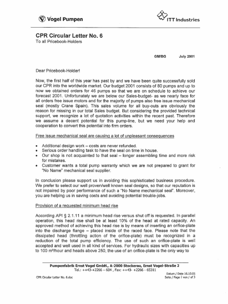 00.-CPR Circular Letter N°6 | PDF