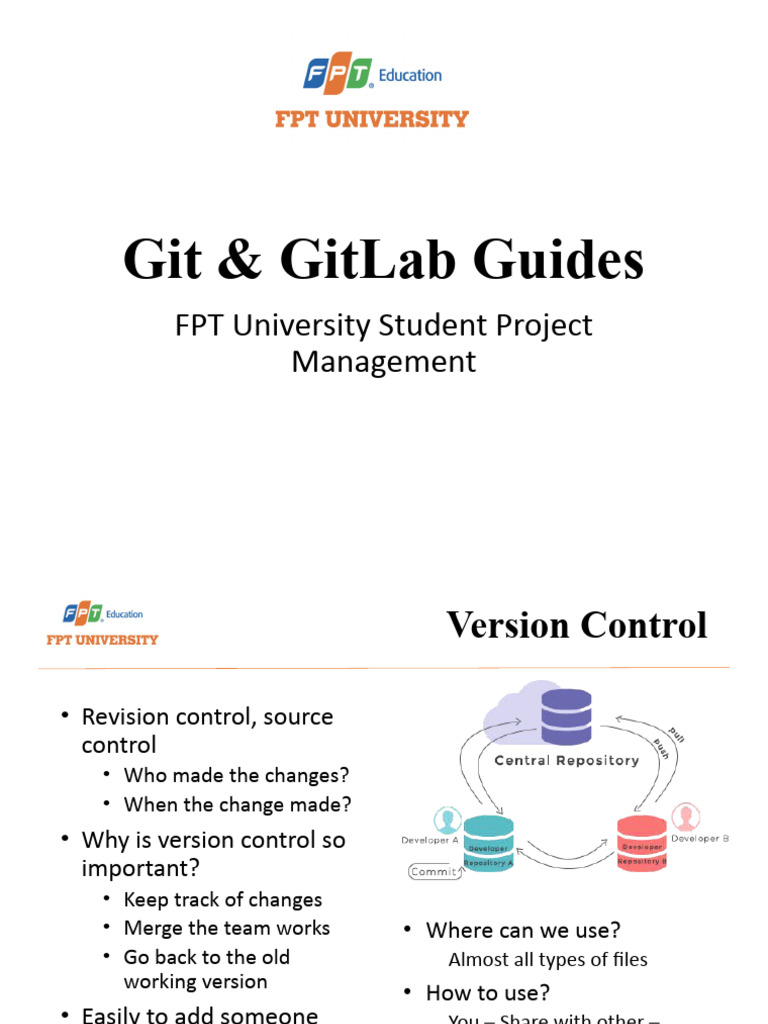 Git & GitLab Guides - Slide | PDF | Version Control | Computer File