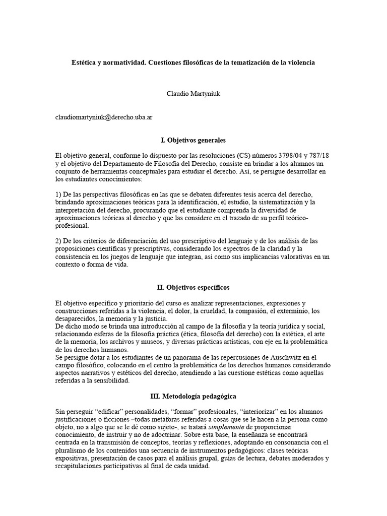 Programa Estetica y Normatividad, 21 | PDF | Derechos humanos | Teoría