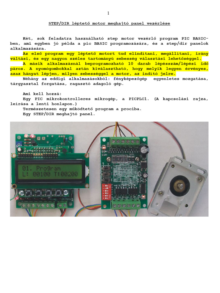 Step Dir Picbasic | PDF