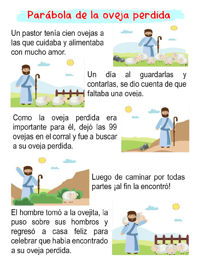 Ficha Parábola La Oveja Perdida | PDF | Artes del Lenguaje y ...