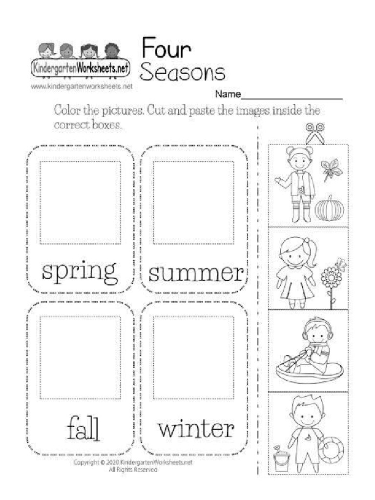 3K Seasons Worksheet | PDF
