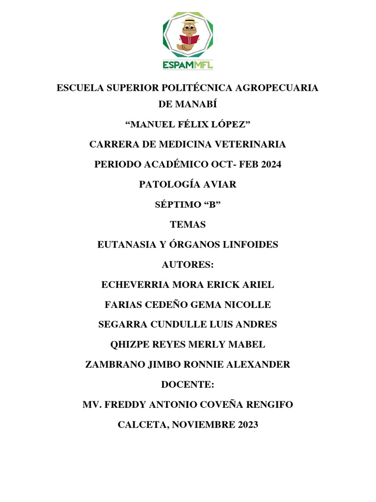 Eutanasia y Organos Linfoides en Aves | PDF | Timo | Hueso