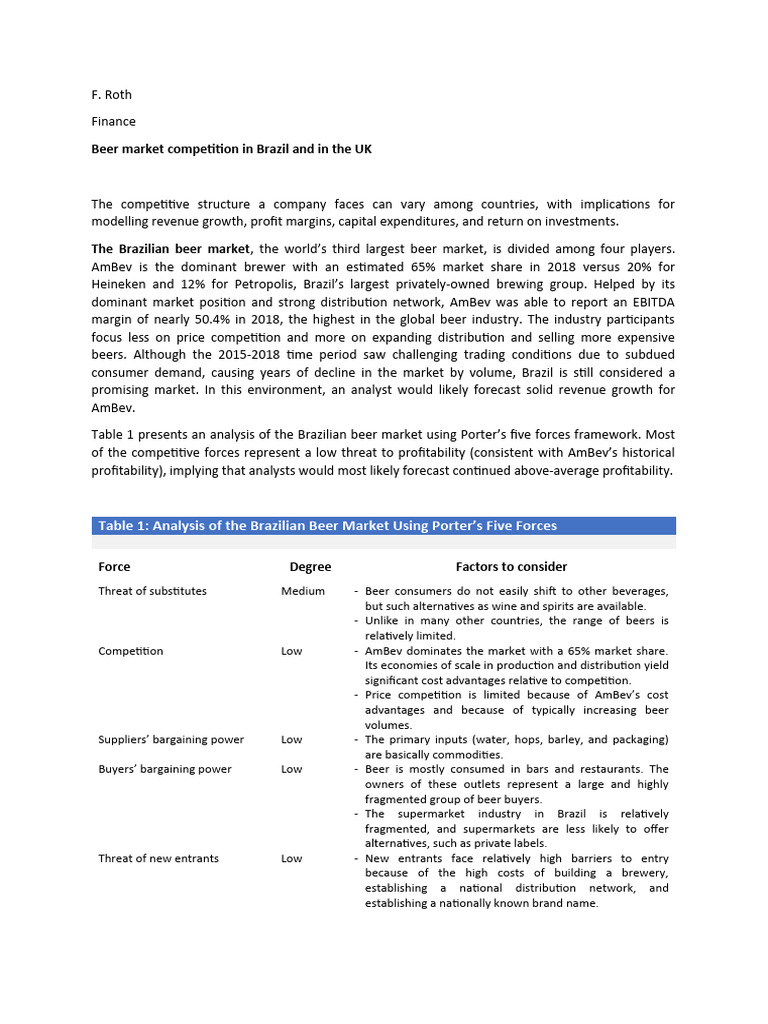 Case 3 | PDF | Beer | Business Economics